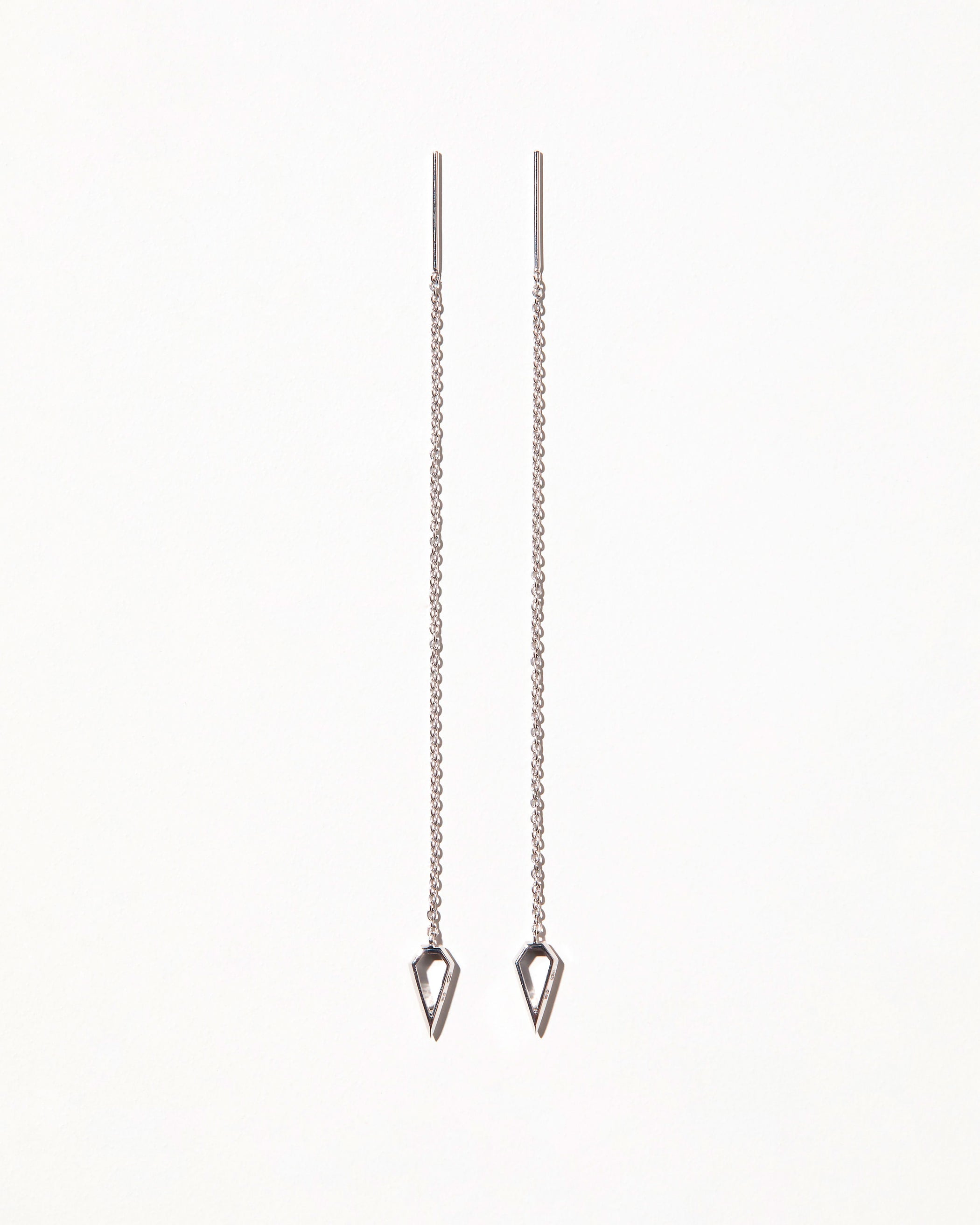 Sener Besim | Spear Thread Earrings - Silver | Earrings